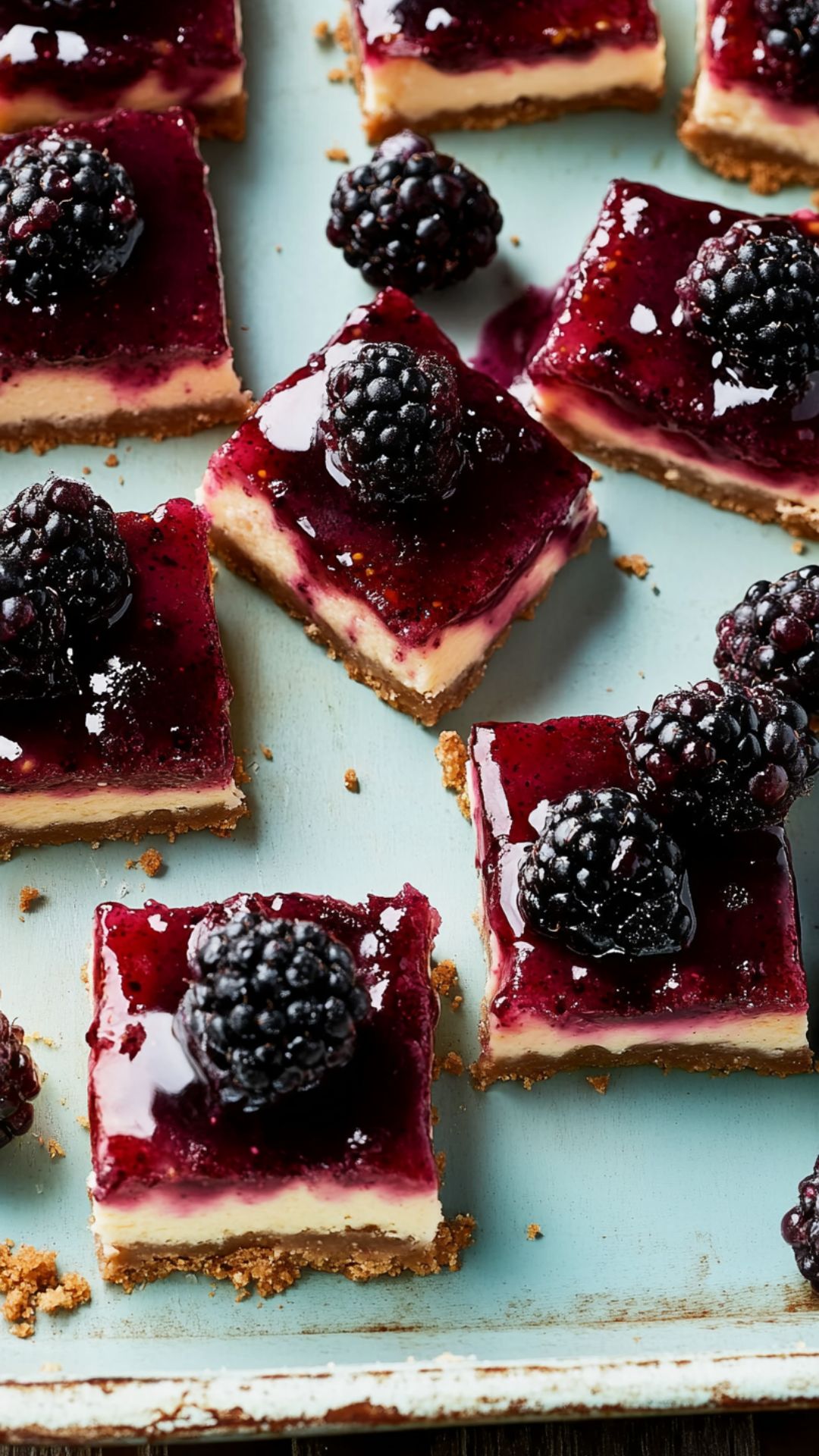 Blackberry Cheesecake Squares | Well Cooked Meal
