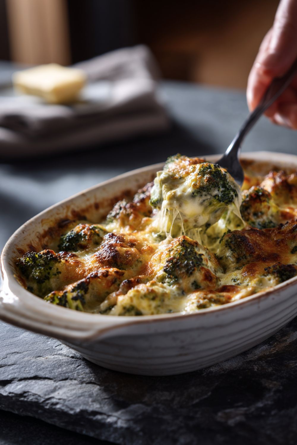 Low-Fat Broccoli and Cheese Casserole Recipe | Well Cooked Meal