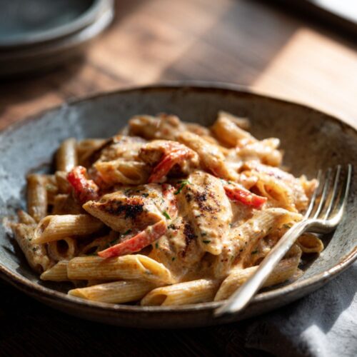 Low Fat Chicken Pesto Pasta Recipe | Well Cooked Meal