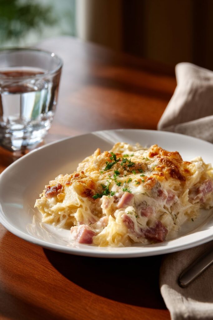 Low-Fat Ham Casserole Recipe | Well Cooked Meal