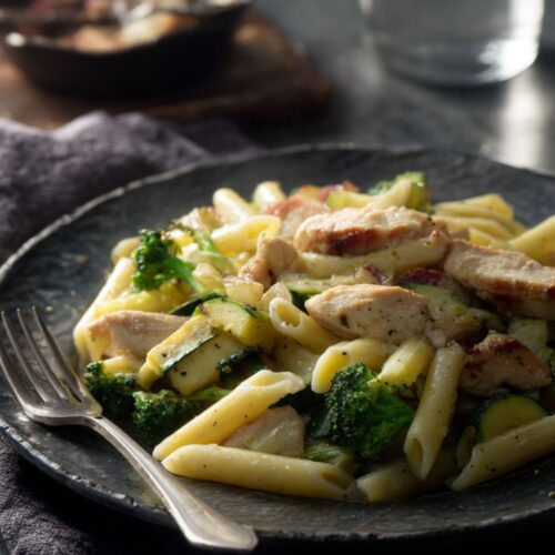 Low Fat Lemon Chicken Pasta Recipe | Well Cooked Meal