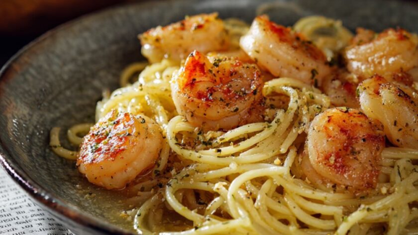 Low Fat Shrimp Scampi Pasta Recipe | Well Cooked Meal